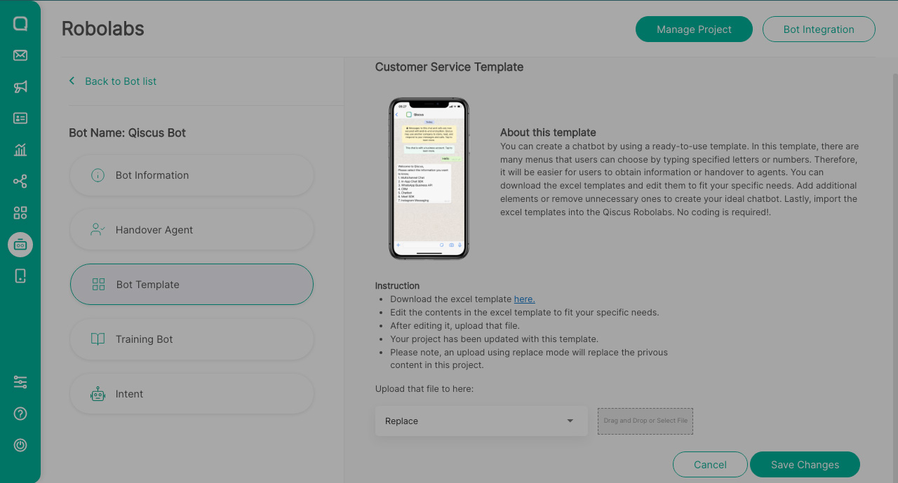 101 Fitur Bot Template di Qiscus Robolabs