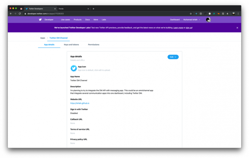 Integrasi Twitter Direct Message ke Qiscus Multichannel