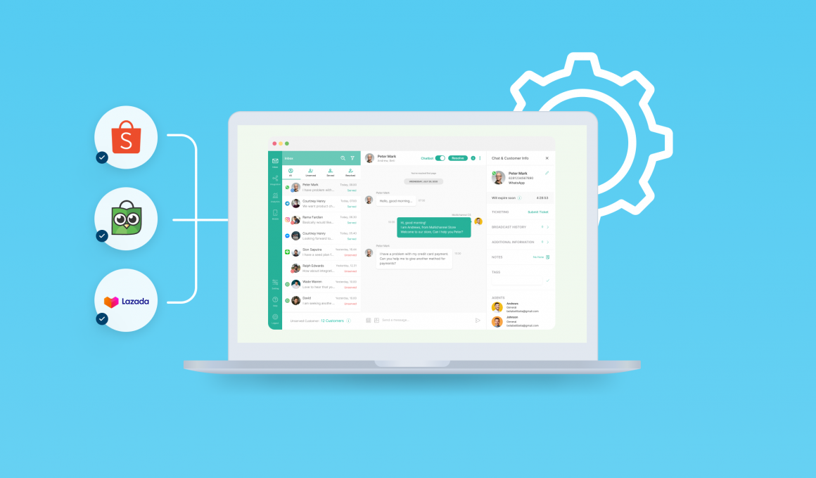 Integrasi akun e-Commerce pada Qiscus Omnichannel Chat