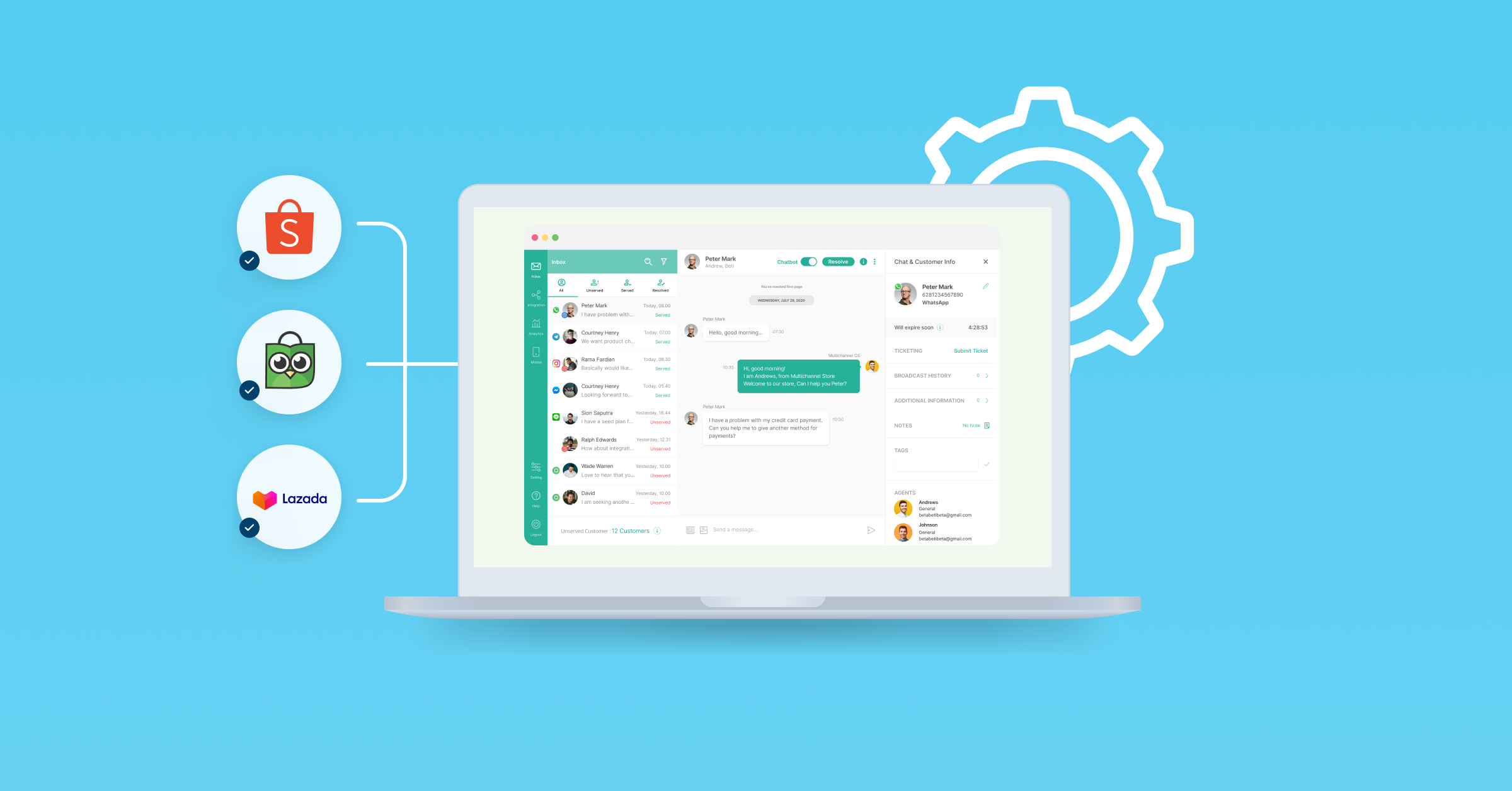 Integrasi akun e-Commerce pada Qiscus Omnichannel Chat