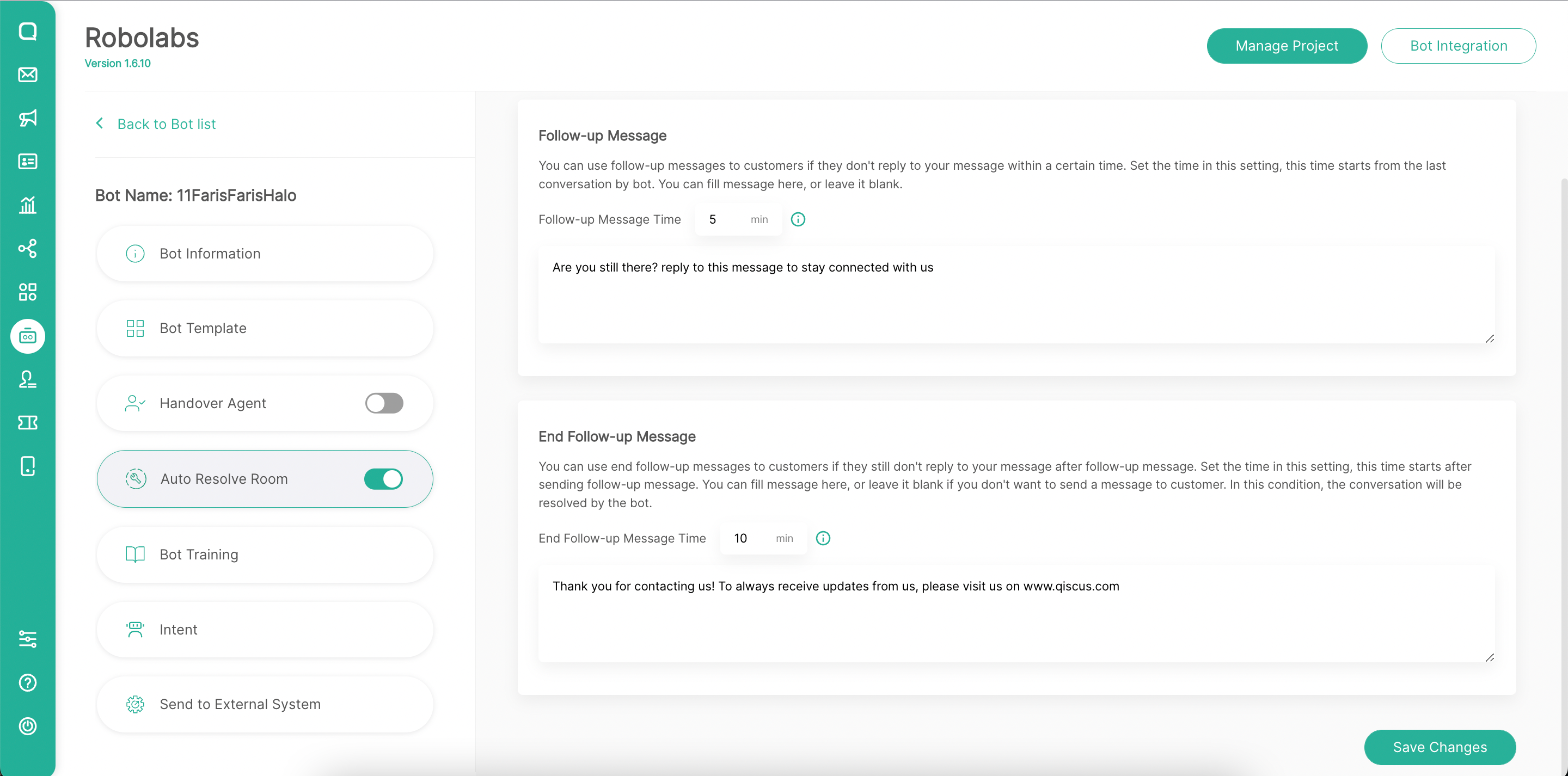 Auto Resolve Room: Akhiri Percakapan Otomatis di Qiscus Robolabs