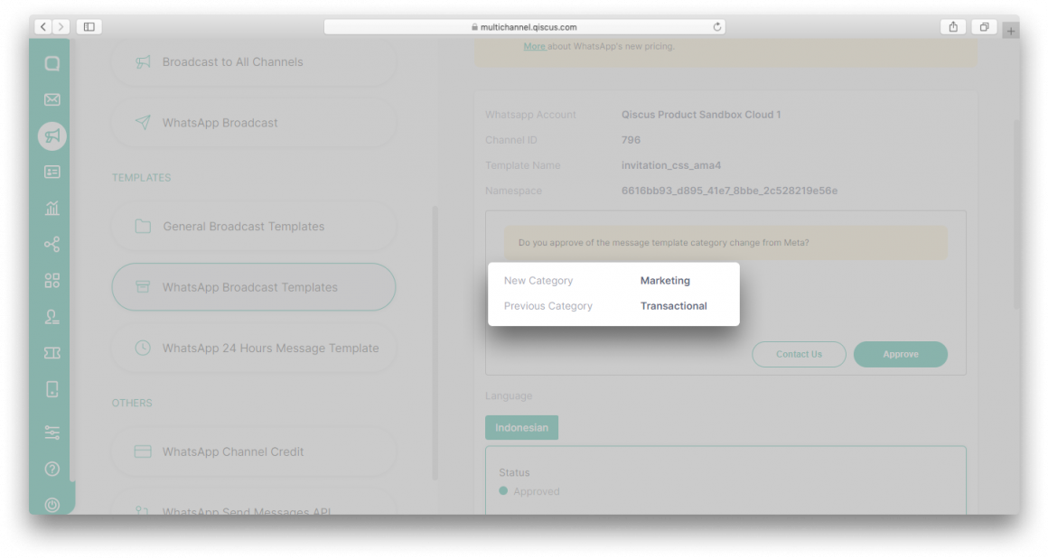 Kebijakan Baru WhatsApp: Proses Validasi Template - Qiscus