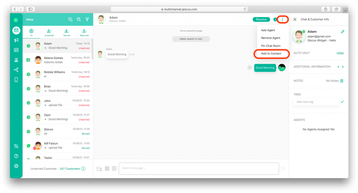 Managing Consumer Data on Qiscus Multichannel Chat