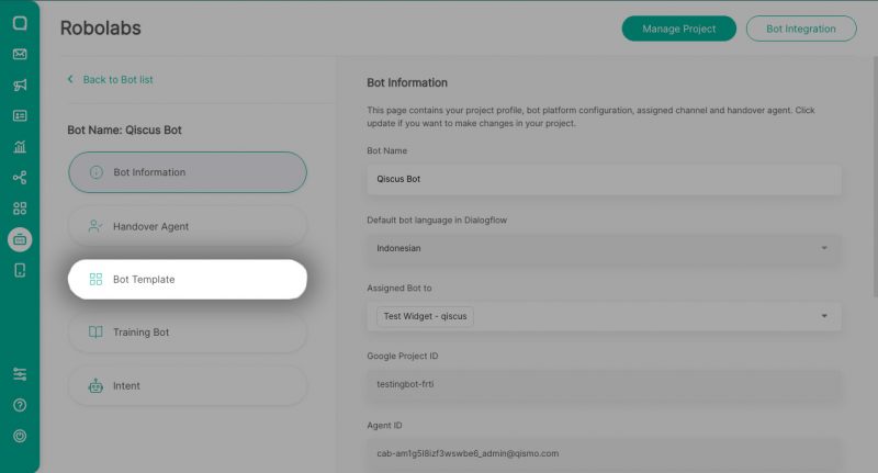 Bot Template Features 101 in Robolabs