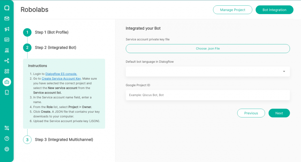 Creating a Chatbot in Multichannel Chat: Qiscus Robolabs