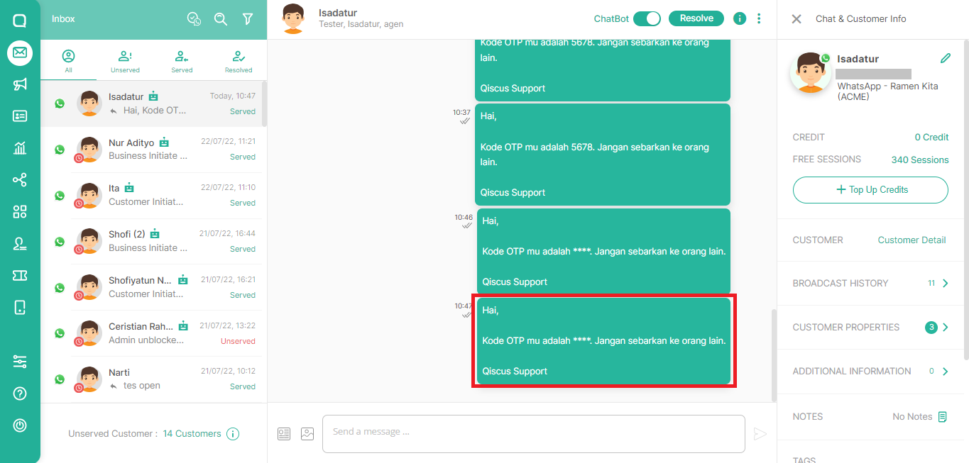 The Complete Guide to Sending WhatsApp OTP Via Qiscus Omnichannel Chat ...